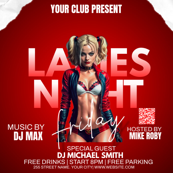 Plantilla de Red Maximalist Party Instagram Post | PosterMyWall