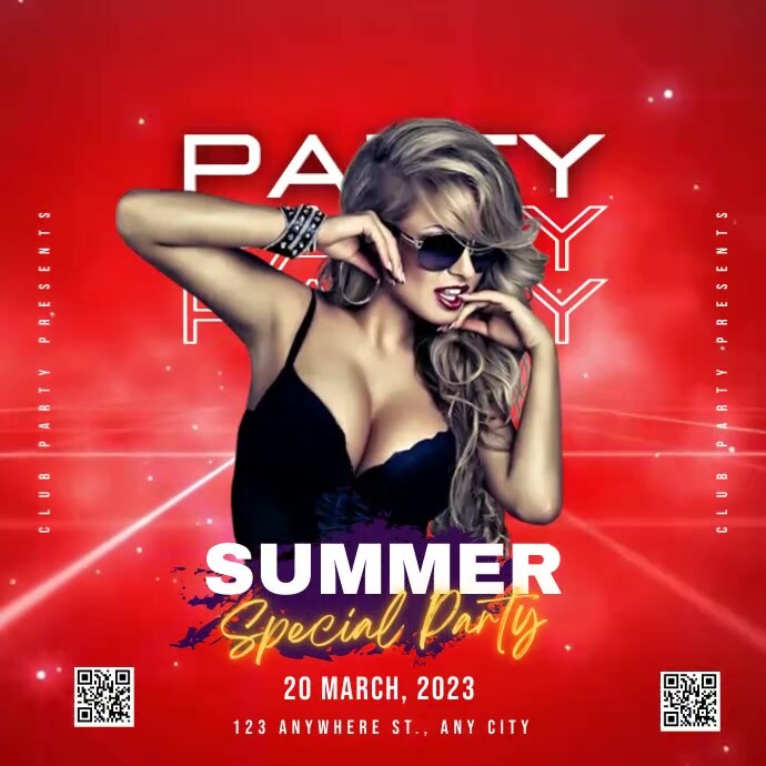 Modèle Red Maximalist Party Template Instagram Post | PosterMyWall