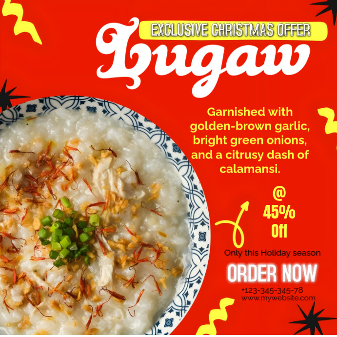 Copy of Red Maximalist Pinoy Lugaw Promotion Instagram Post | PosterMyWall