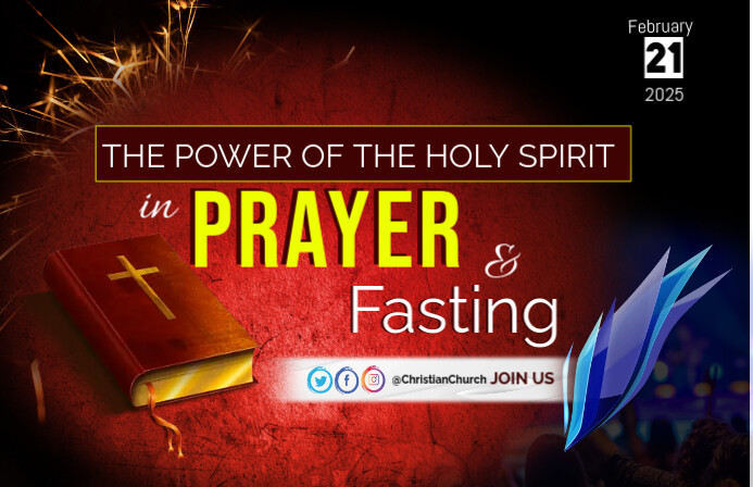 Red Maximalist Prayer & Fasting Word Session Banner Tabloid Template ...