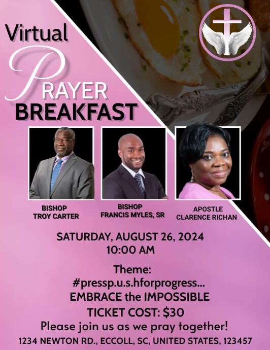 Copy of Red Maximalist Prayer Breakfast Flyer (us Le | PosterMyWall