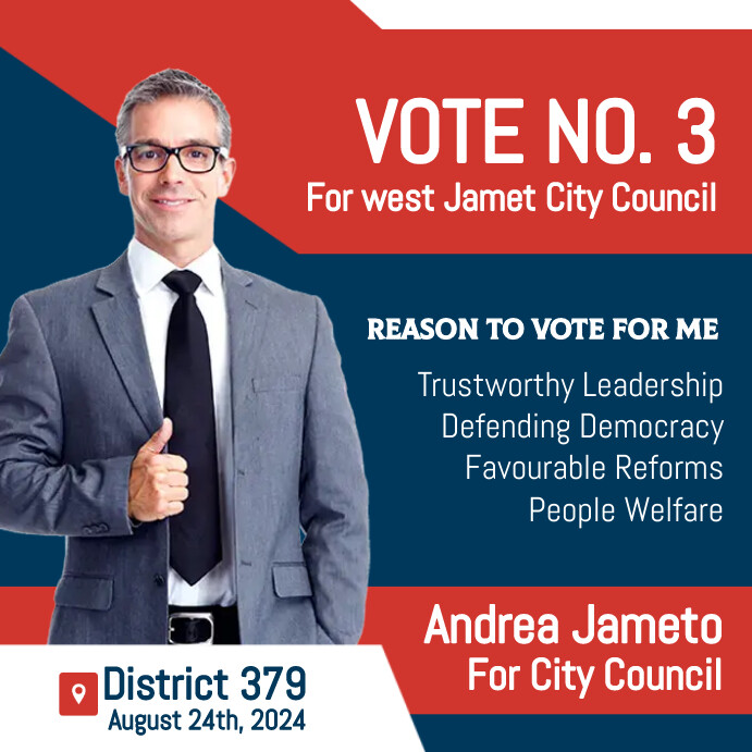 Copy of Red Maximalist Professional Election Flyer Te | PosterMyWall