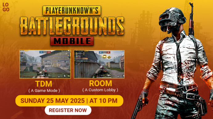 Red Maximalist Pubg Mobile Tournament Digital Display (16:9) Template ...