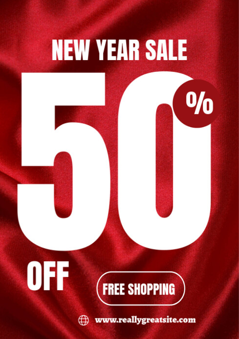 Red Maximalist Red A2 Template | PosterMyWall