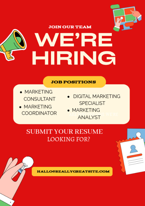 Red Maximalist Red A2 Template | PosterMyWall