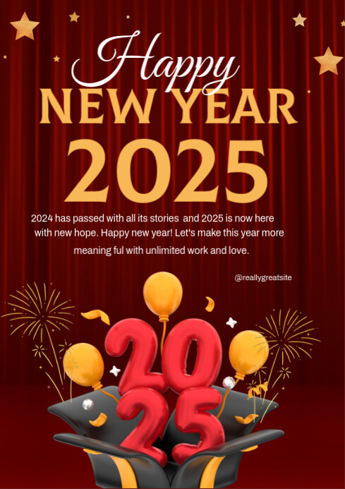 Red Maximalist Red A2 Template | PosterMyWall