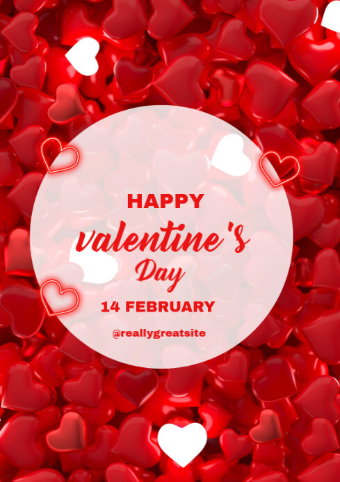 Red Maximalist Red A4 Template | PosterMyWall