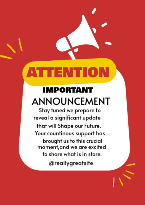 Plantilla de Red Maximalist Red A4 | PosterMyWall