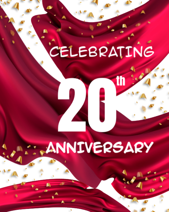 Red Maximalist Red And Gold Illustrated Anniversary Instagram Post ...