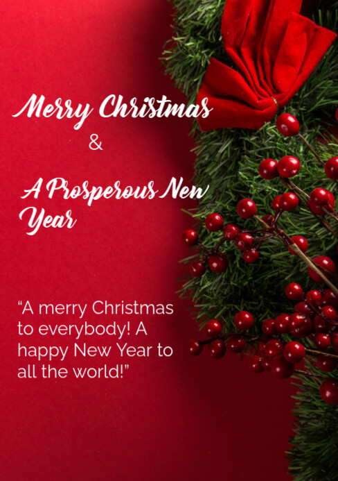 Red Maximalist Red And White Christmas Post A5 Template | PosterMyWall