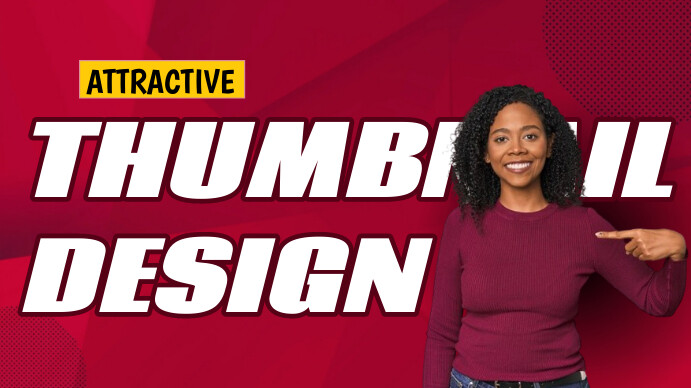 Plantilla de Red Maximalist Red Background Youtube Thumbn | PosterMyWall