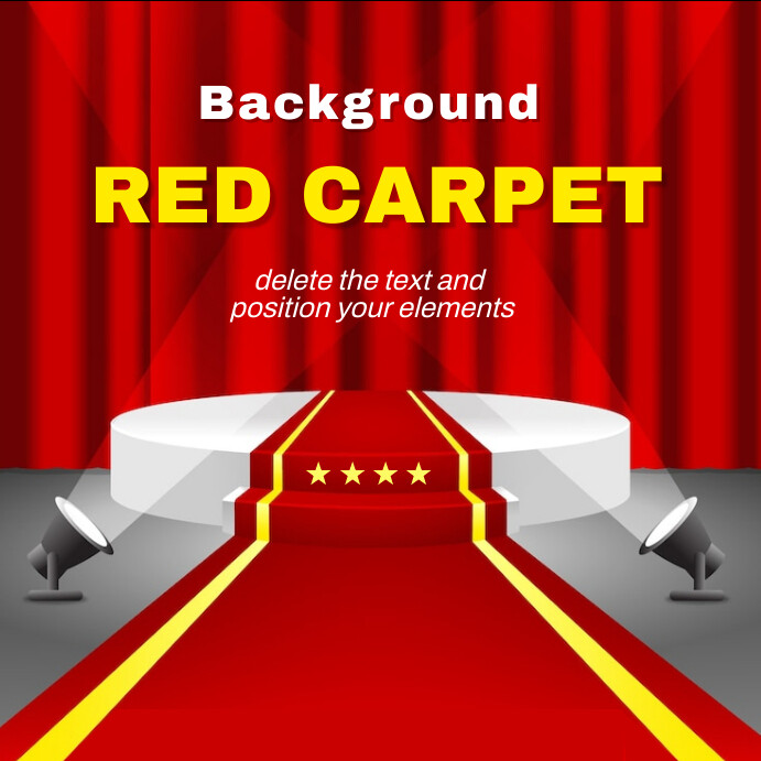 Red Maximalist Red Carpet Background Instagr Template | PosterMyWall