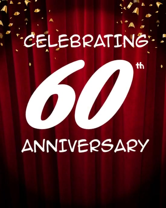 Modèle Red Maximalist Red Curtain Background With Golden 60th ...