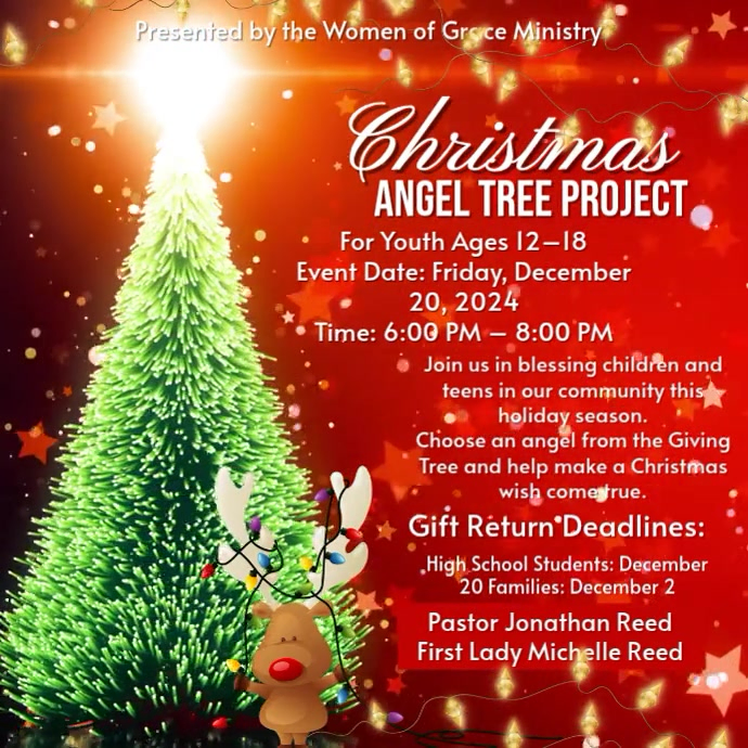 Red Maximalist Red Maximalist Christmas Angel Tree Instagram Post ...