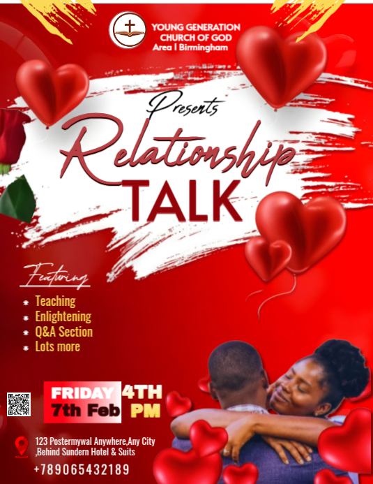 Red Maximalist Relationship Talks Flyer (us Letter) Template | PosterMyWall