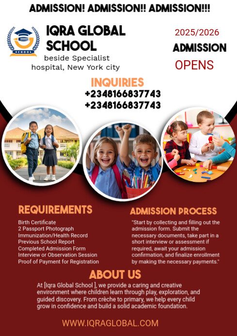 Copy of Red Maximalist School Admission Flyer Design 2025/2026 A4 ...