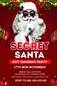 Secret Santa Invitation Template | PosterMyWall