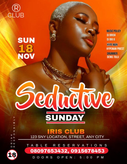 Copy of Red Maximalist Seductive Sunday Flyer Flyer (us Letter ...