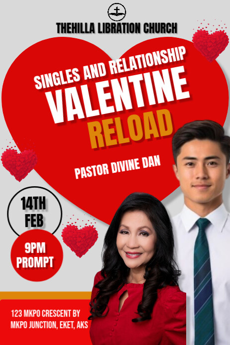 Red Maximalist Singles And Relationship: Valentine Reload Poster ...