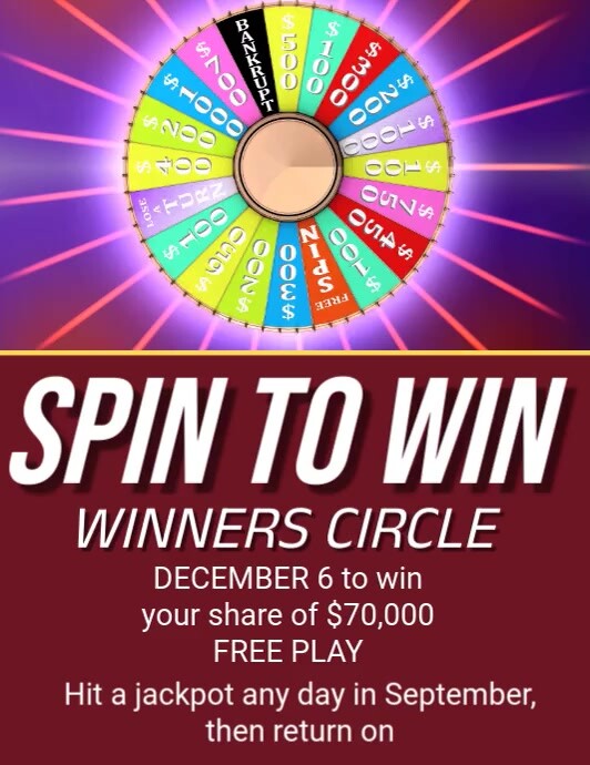 Plantilla de Red Maximalist Spin To Win Flyers Flyer (us Letter ...