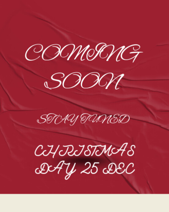 Red Maximalist Stay Tuned Coming Soon Instagram Portrait Template ...