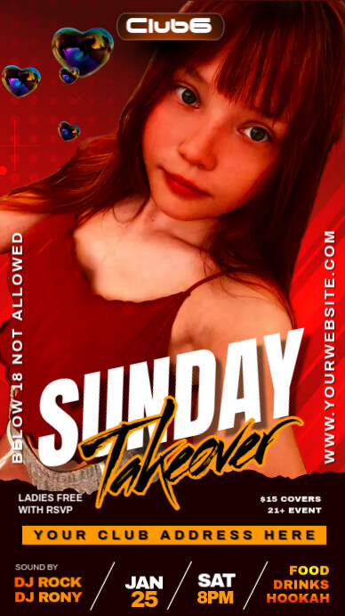 Plantilla de Red Maximalist Sunday Night Instagram Story | PosterMyWall