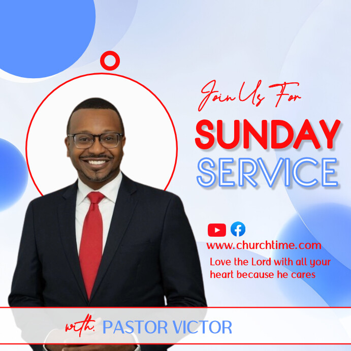 Red Maximalist Sunday Service Instagram Post Template | PosterMyWall