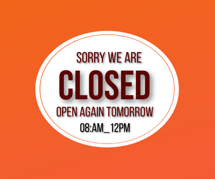 Modèle Red Maximalist Temporary Closed Notice Templa | PosterMyWall