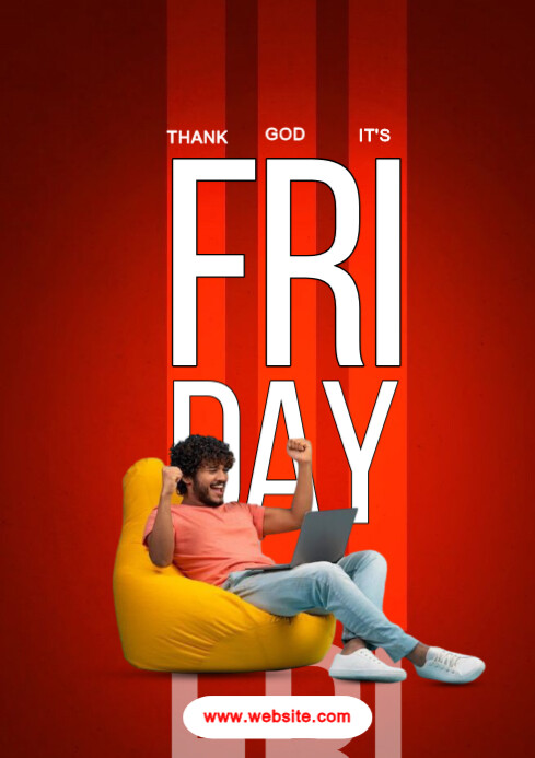 Copy of Red Maximalist Tgif A4 | PosterMyWall