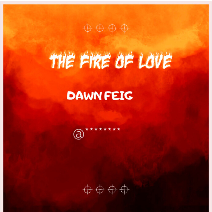 Red Maximalist The Fire Of Love - Fiery Album Cover Template Album ...