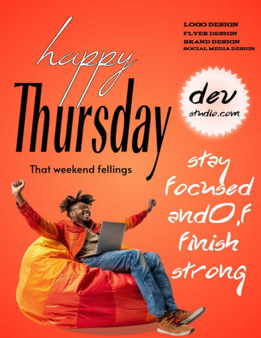 Red Maximalist Thursday Post Flyer (us Letter) Template | PosterMyWall