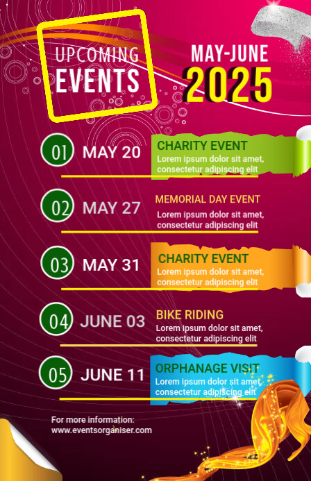 Copy of Red Maximalist Upcoming Events Tabloid | PosterMyWall