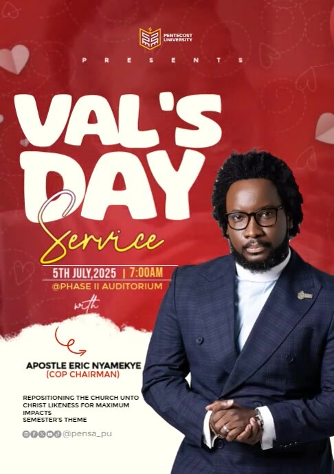 Red Maximalist Valentine's Day Church Service Flyer A4 Template | PosterMyWall