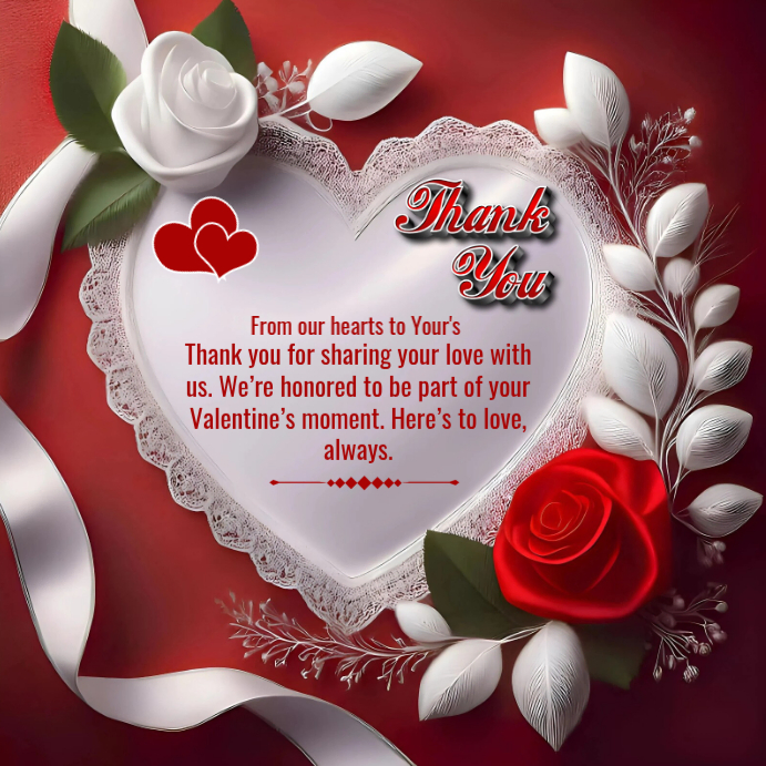 Red Maximalist Valentine's Love Letter Instagram Post Template ...