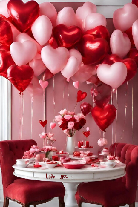 Copy of Red Maximalist Valentine's Poster | PosterMyWall