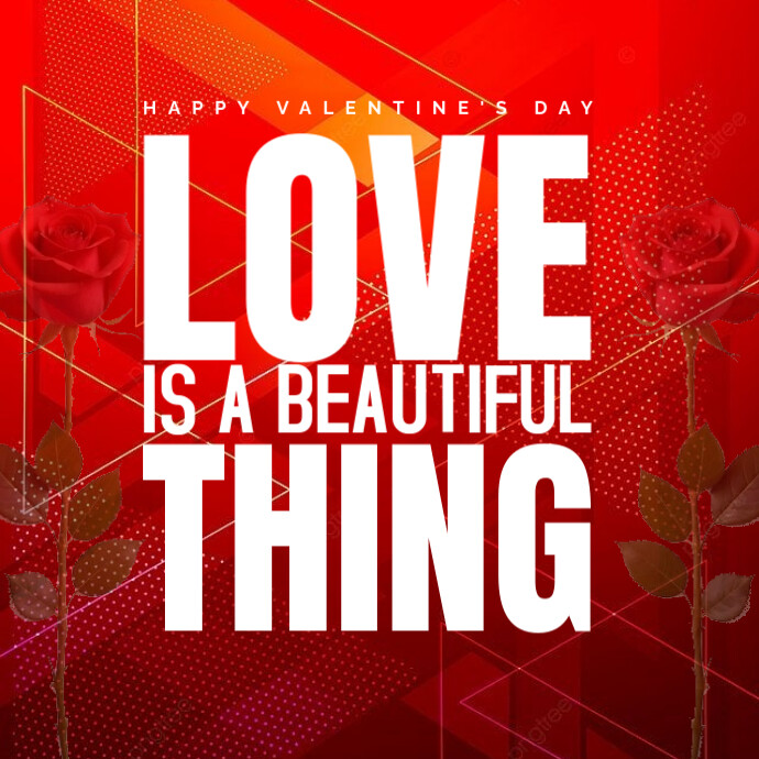 Red Maximalist Valentine Day Logo Template | PosterMyWall
