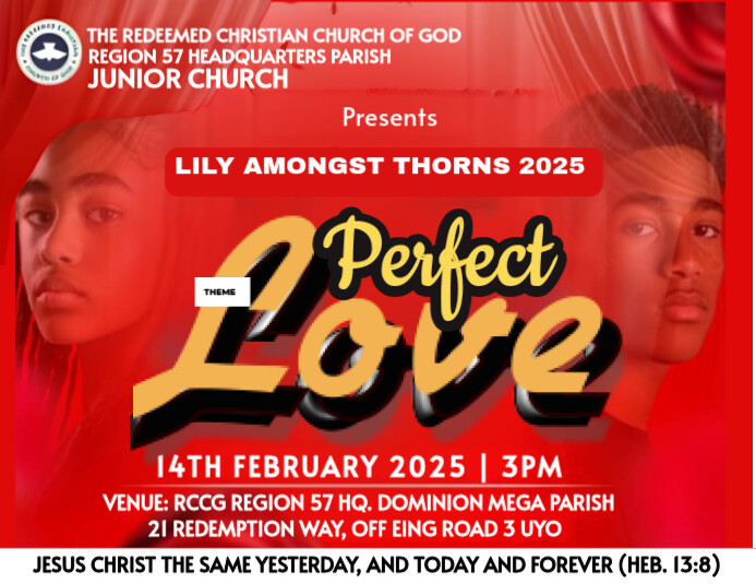 Copy of Red Maximalist Valentine Program For Teens And Children Flyer ...