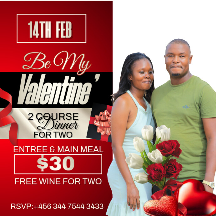 Red Maximalist Valentines Instagram Post Template | PosterMyWall