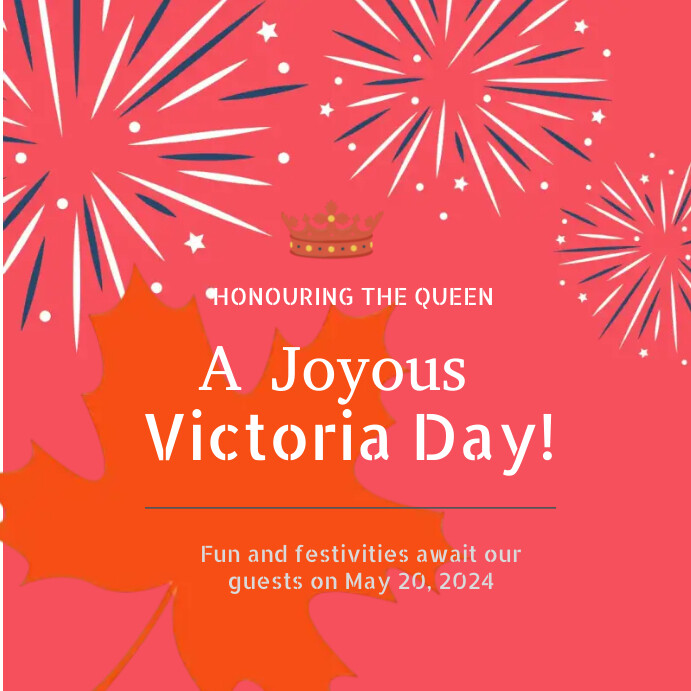 Modèle Red Maximalist Victoria Day Instagram Post | PosterMyWall