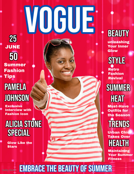 Copy of Red Maximalist Vogue Flyer Flyer (us Letter) | PosterMyWall