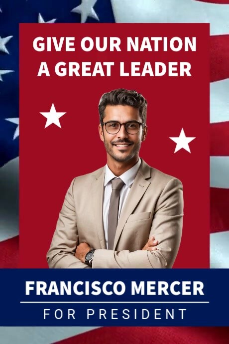 Red Maximalist Vote Poster Template | PosterMyWall