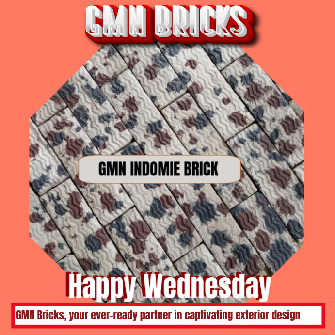 Red Maximalist Wall Facing Marble Bricks Promo Instagram Post Template ...