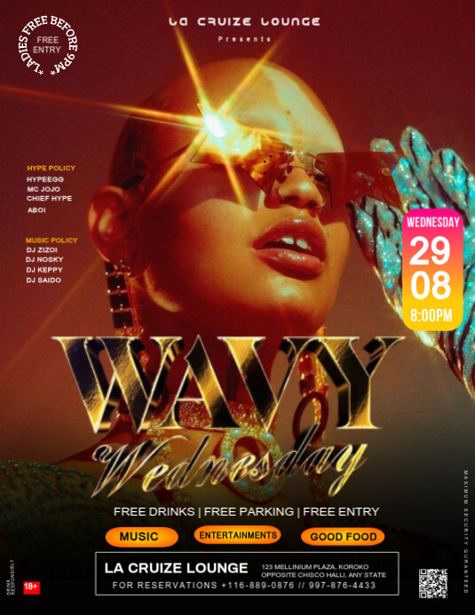Copy of Red Maximalist Wavy Wednesday Flyer (us Letter) | PosterMyWall