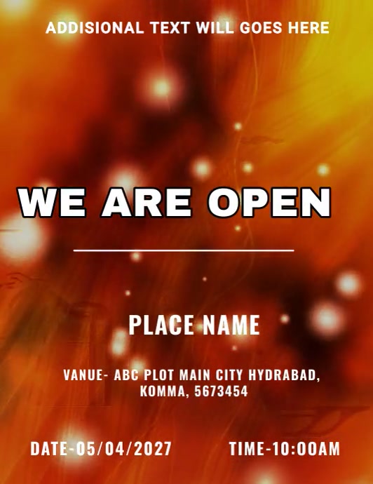 Copy of Red Maximalist We Are Open Ads Flyer (us Lett | PosterMyWall