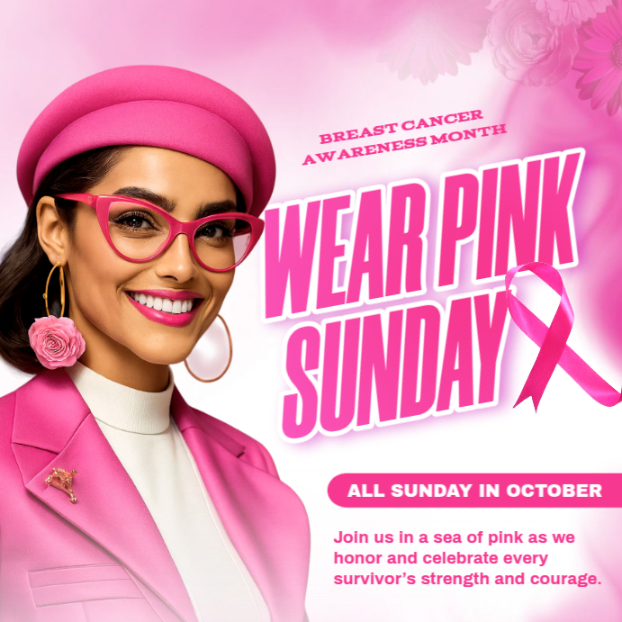 Red Maximalist Wear Pink Sunday Template Instagram Post | PosterMyWall