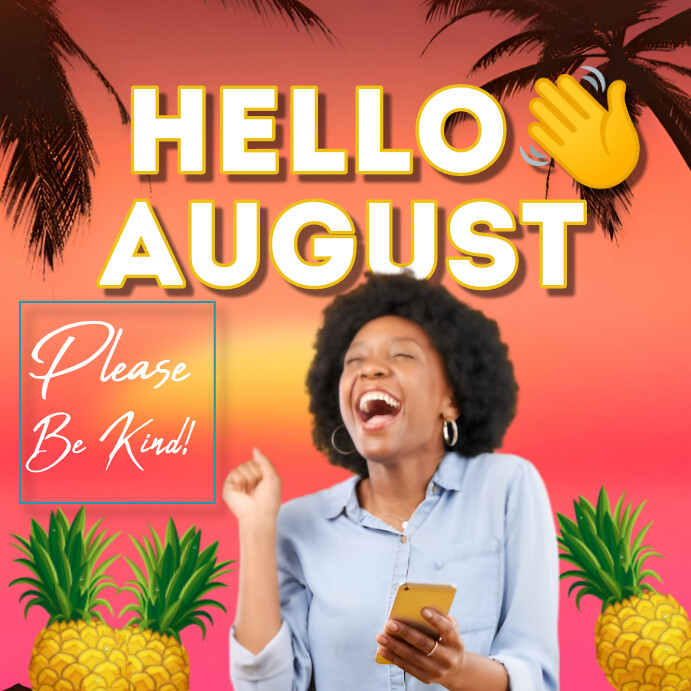 Modèle Red Maximalist Welcome August Instagram Post | PosterMyWall