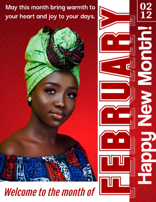 Red Maximalist Welcome To February Flyer (us Letter) Template ...