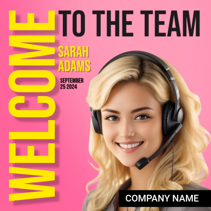 Copy of Red Maximalist Welcome To The Team Instagram | PosterMyWall