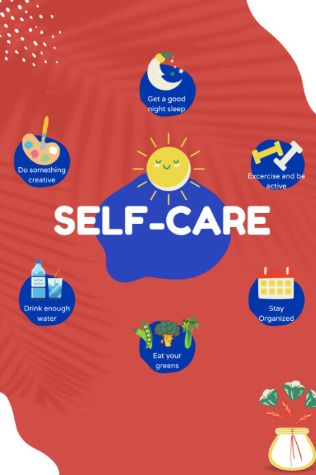 Copy of Red Maximalist Wellness And Self-care Poster | PosterMyWall