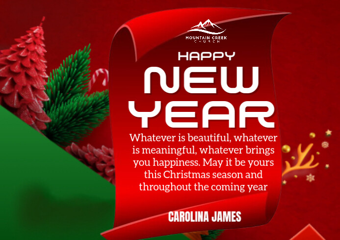 Red Maximalist Word Of The Year A4 Template | PosterMyWall